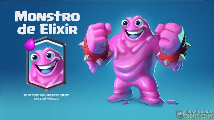 A verdadeira Carta do Monstro de Elixir - Fanart de Clash Royale