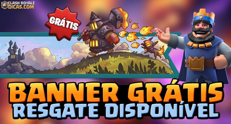 Banner da Fornalha GRÁTIS no Clash Royale! 🔥🎁 Resgate antes que acabe ...